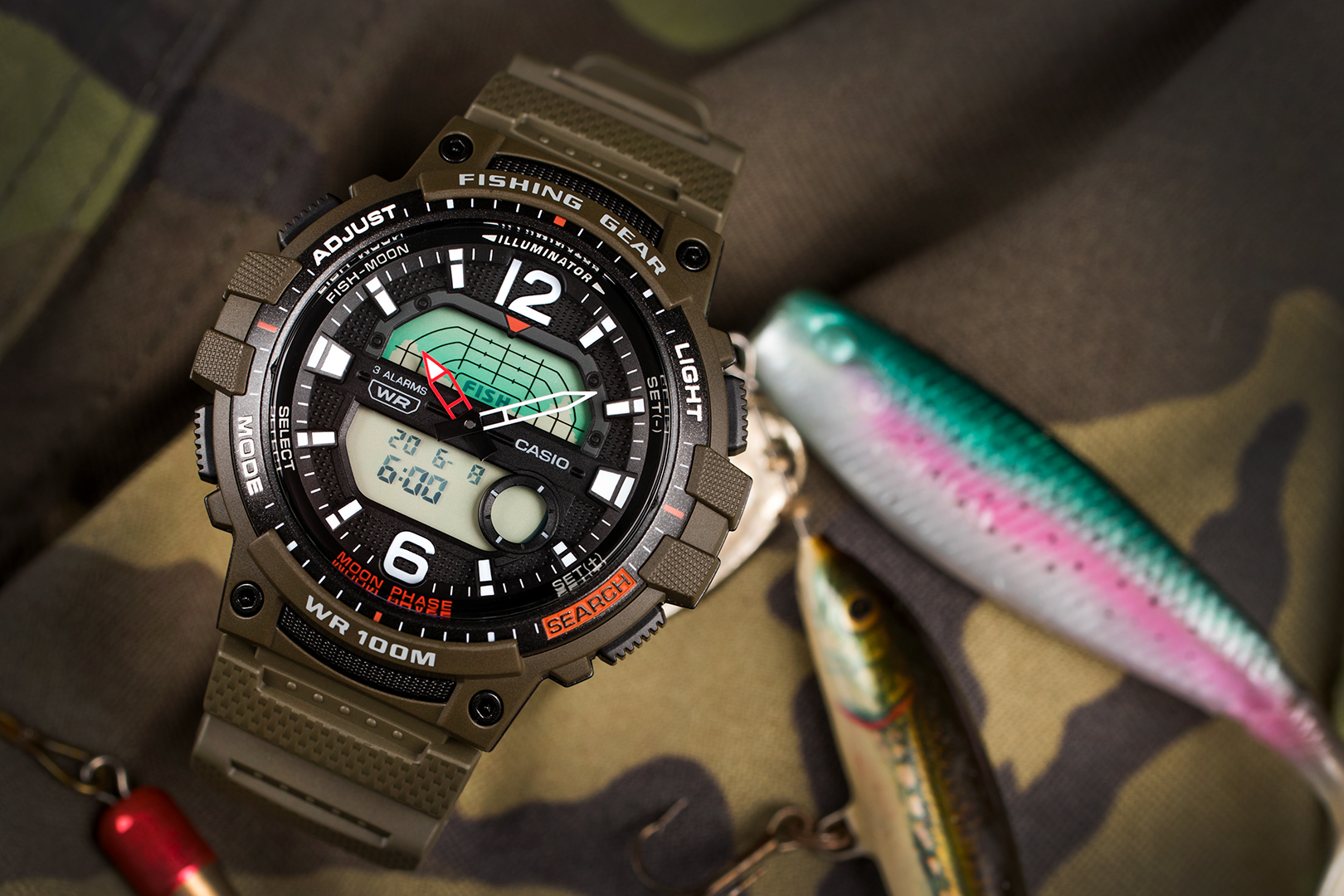 Casio WS-1200H/WSC-1250H: Na ryby ve správný čas