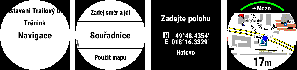Jaké typy navigací jsou v hodinkách Garmin?